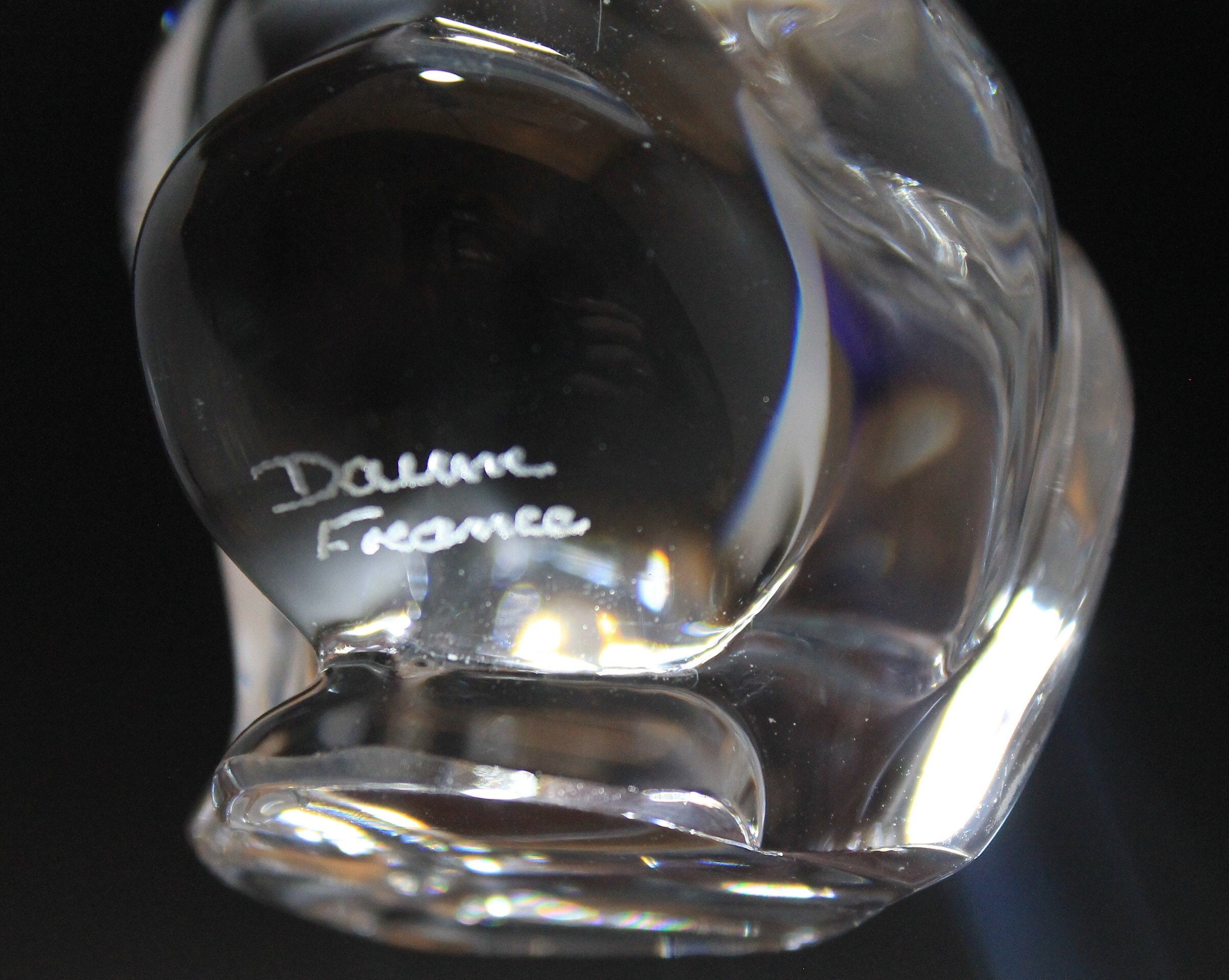 Daum France Crystal Cat Figurine - Etsy