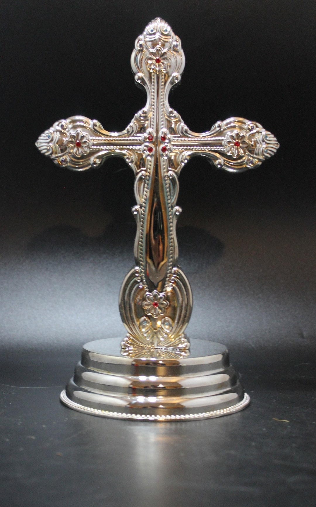 Wallace Silverplated Pedestal Cross - Etsy