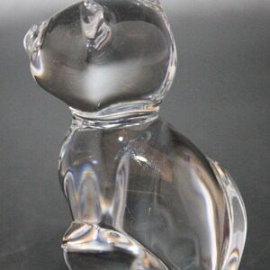 Daum France Crystal Cat Figurine - Etsy