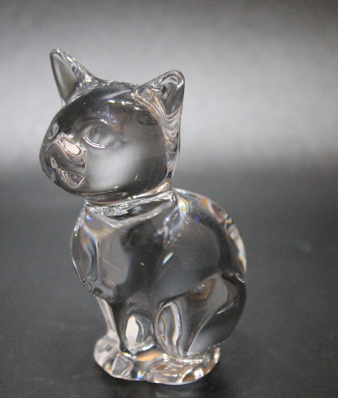 Daum France Crystal Cat Figurine - Etsy