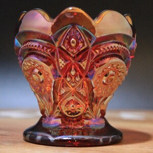 Imperial Red Carnival Glass Toothpick Holder by Imperial Glass Company ...