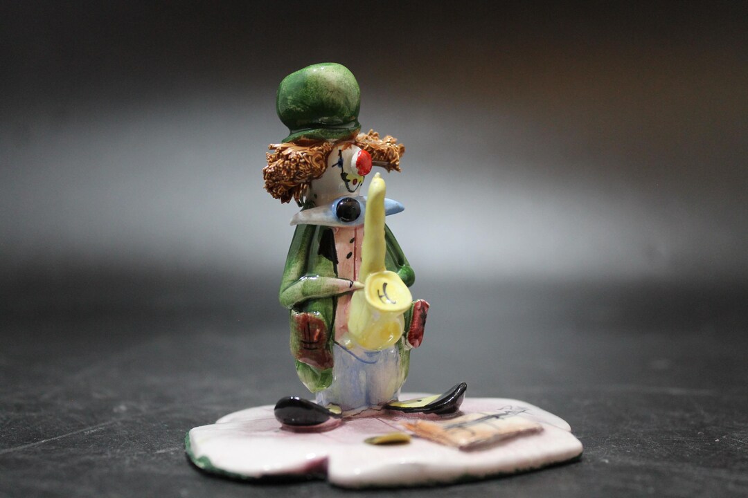 Zampiva Spaghetti Hair Clown Figurine Made in Italy - Etsy