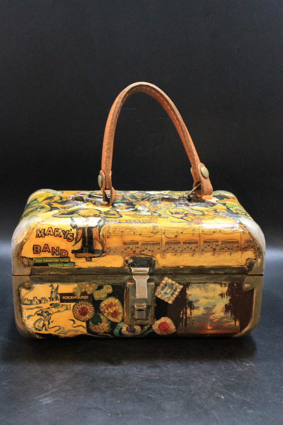 Mid-century Decoupage Travel Train Case - Etsy