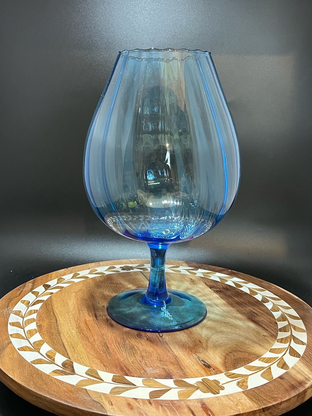 Blue Brandy Snifter Glass Vase - Etsy