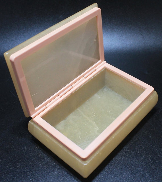 Genuine Italian Alabaster Jewelry/Trinket Box - Gem
