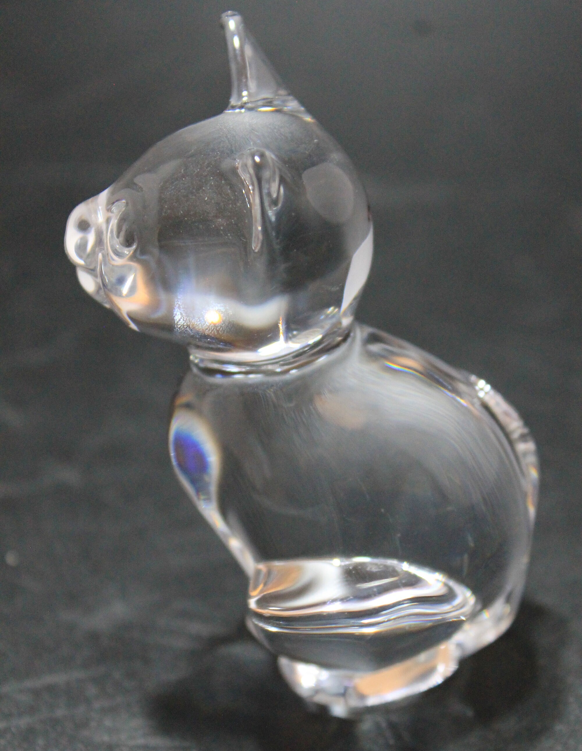 Daum France Crystal Cat Figurine - Etsy