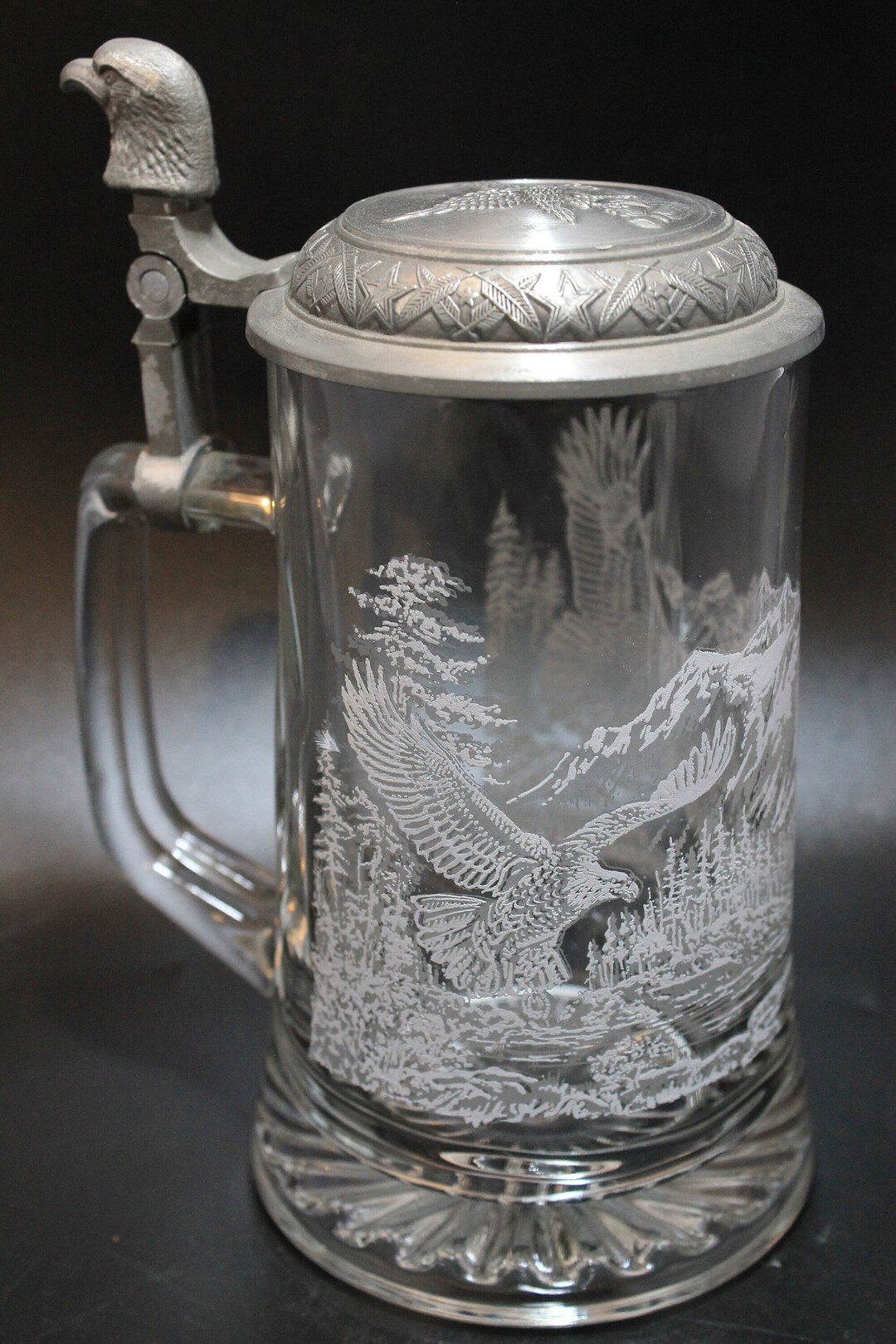 Eagle Etched Beer Stein by Meger - Etsy
