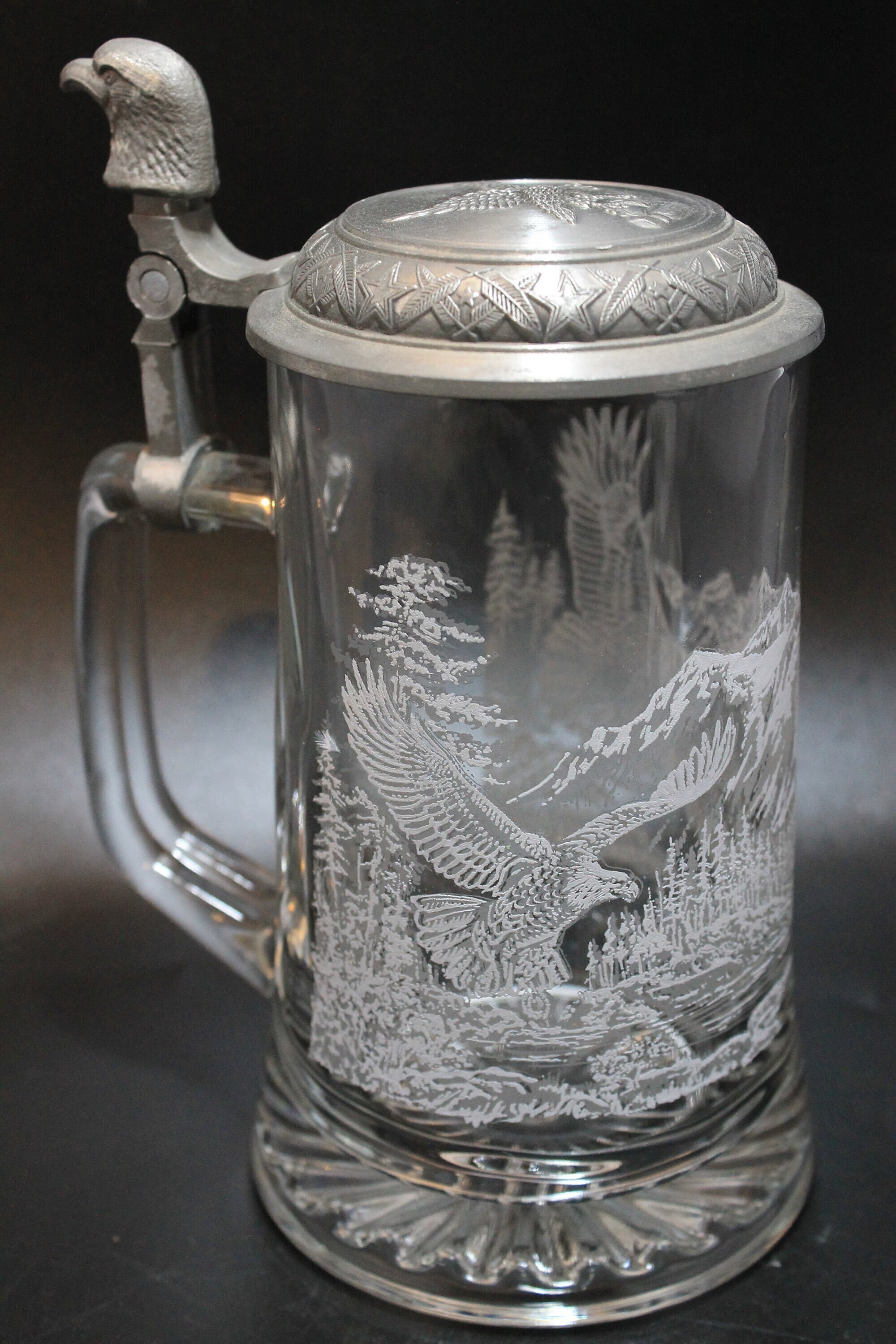Eagle Etched Beer Stein by Meger - Etsy