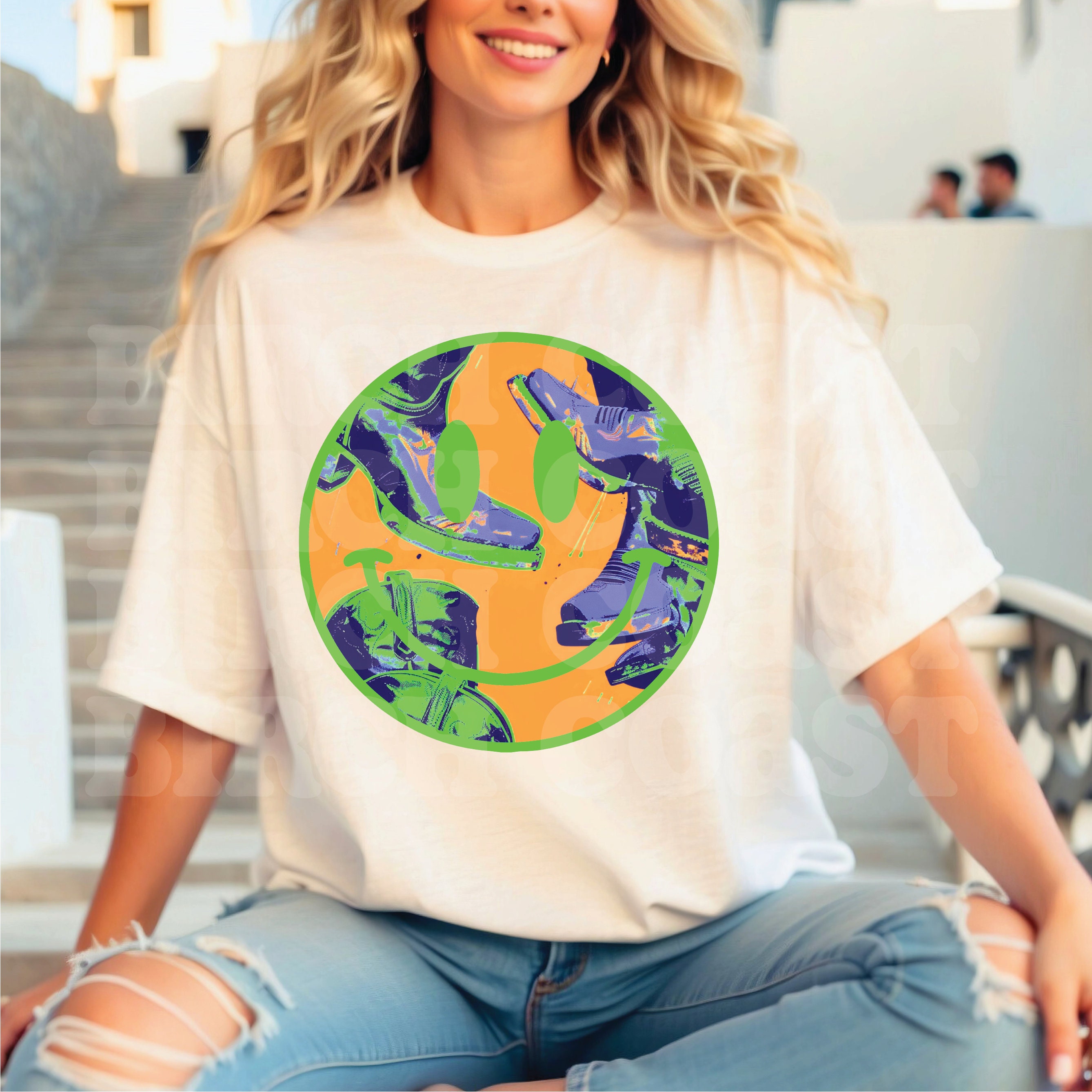 Smiley Png Cowboy Boot Smiley Face Png Pop Art Design Ideas Sublimation ...