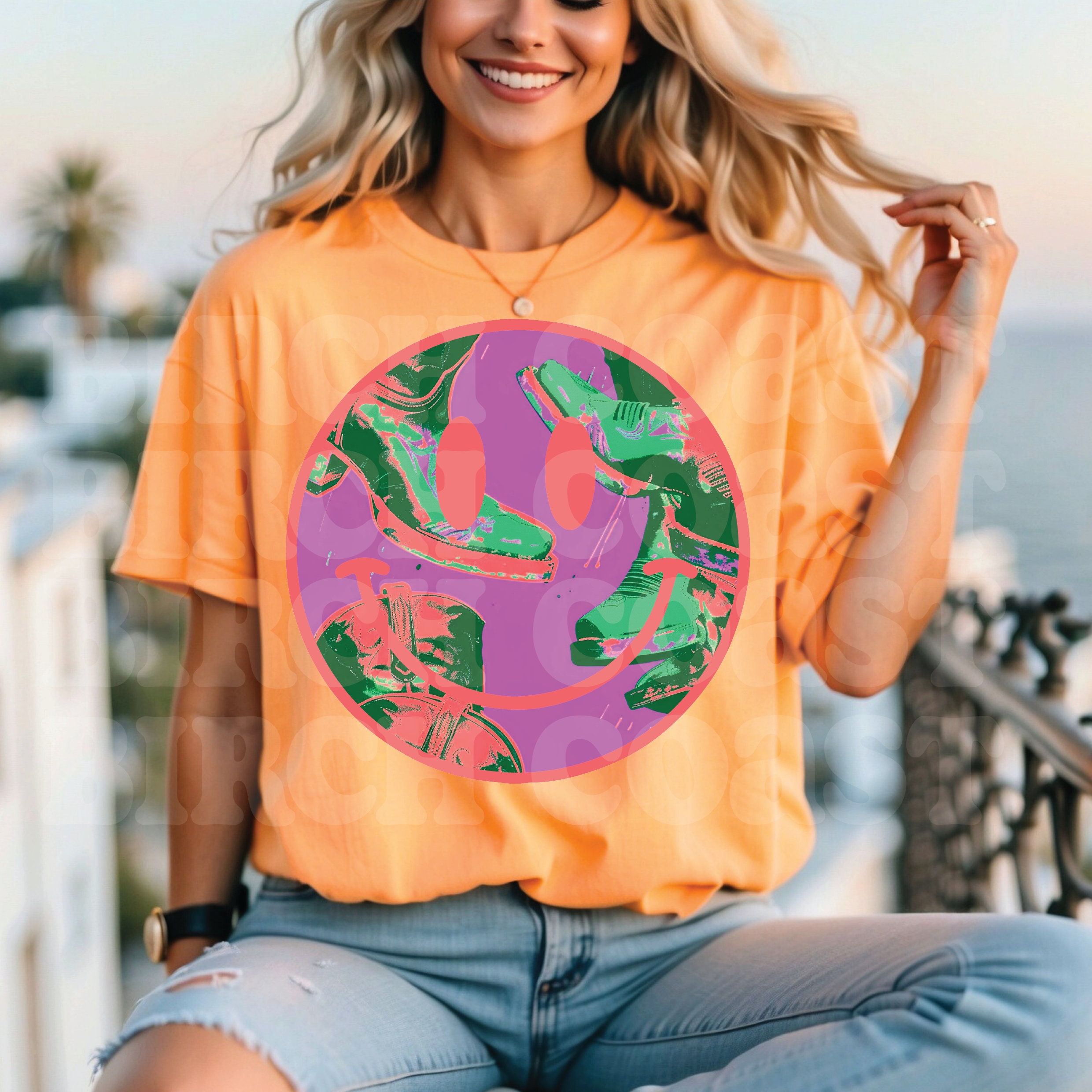 Smiley Png Cowboy Boot Smiley Face Png Pop Art Design Ideas Sublimation ...