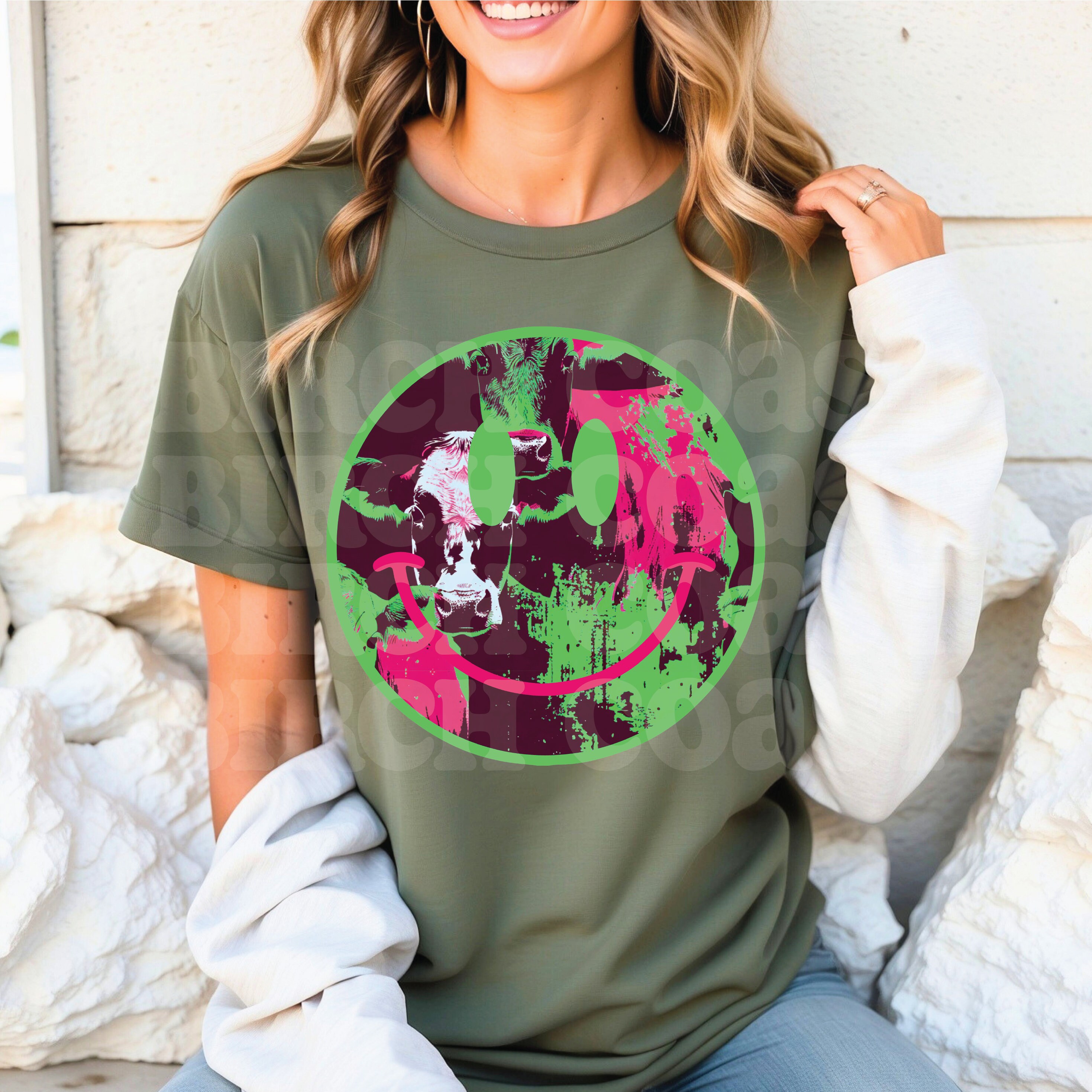 Smiley PNG Cow Print Smiley Face Png Pop Art Design Ideas Sublimation ...