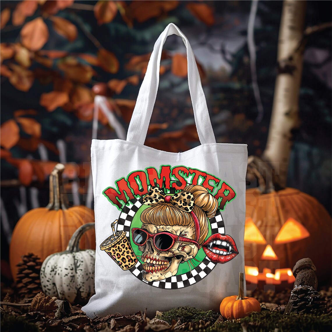 Momster Hallowen Png Mom Halloween Png Iced Coffee Png Mom Life Png Spooky Mama Mama Png
