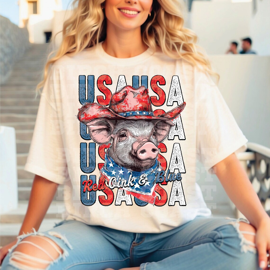 American Pig PNG, Western Png, 4th of July Png, Western 4th of July Png ...