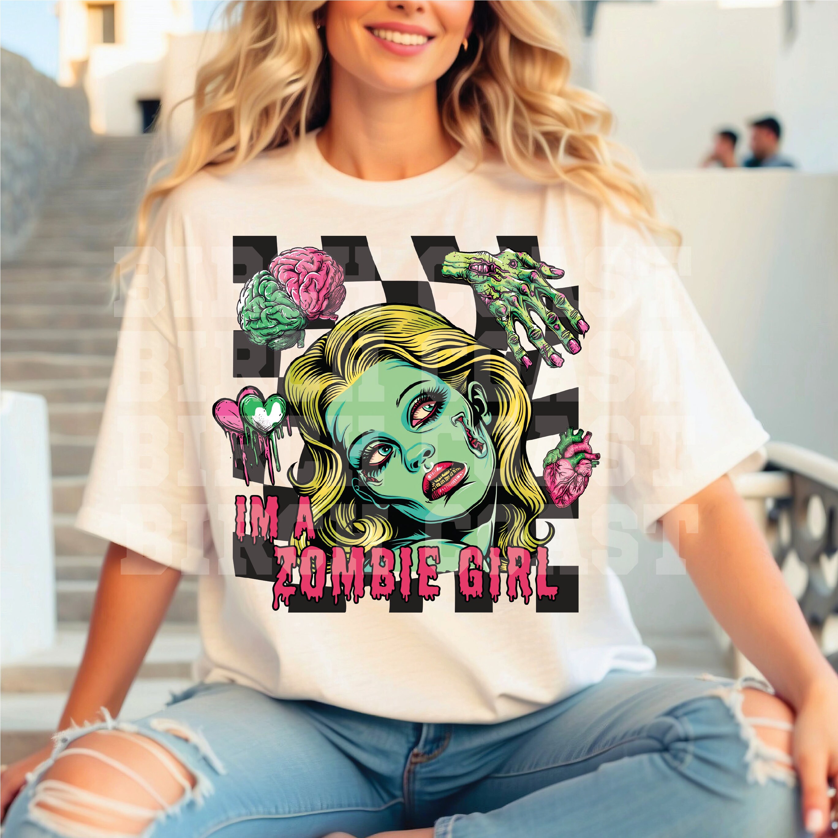 Im a Zombie Girl PNG , Hallloween Png, Spooky Png, Brains Pink, Girly ...