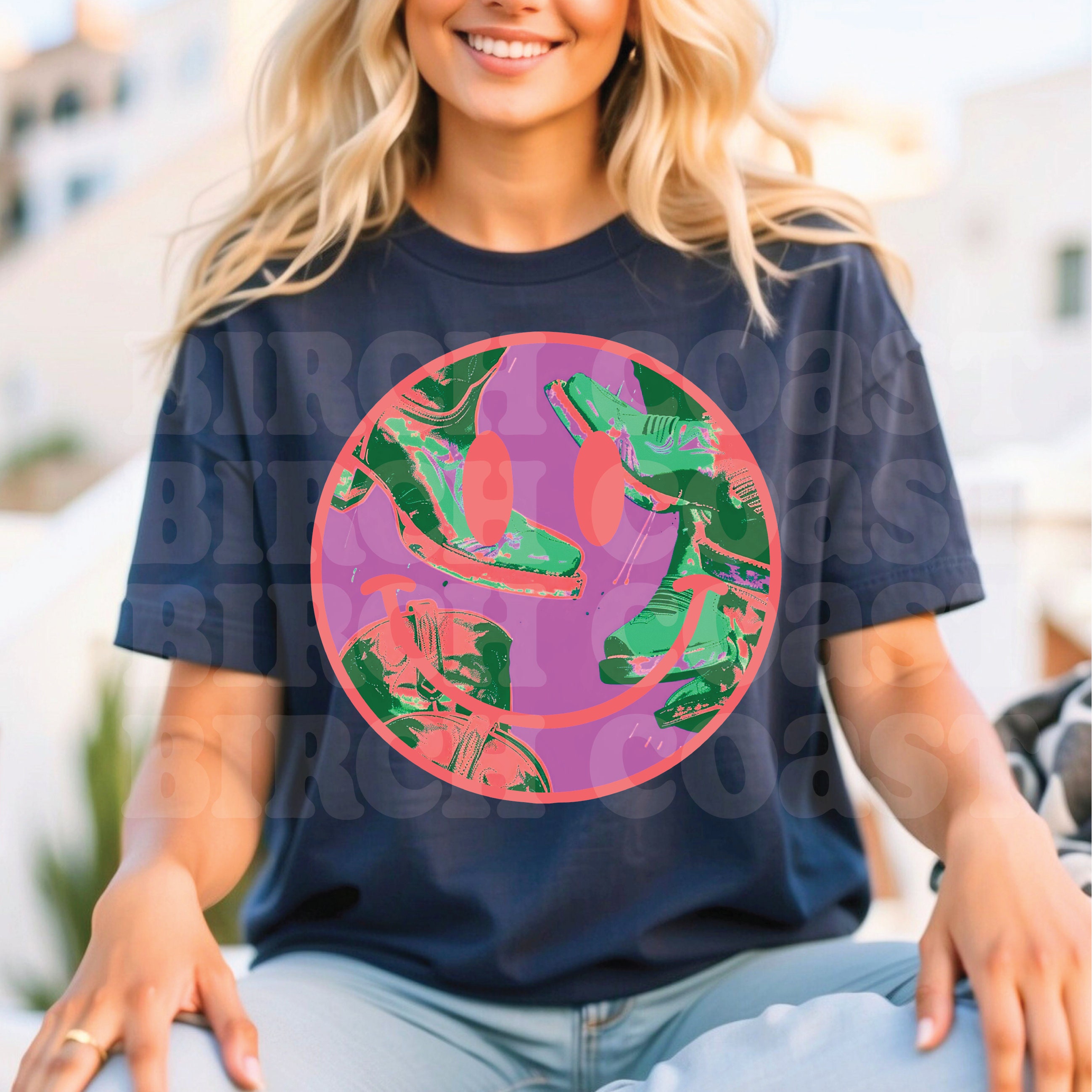 Smiley Png Cowboy Boot Smiley Face Png Pop Art Design Ideas Sublimation ...