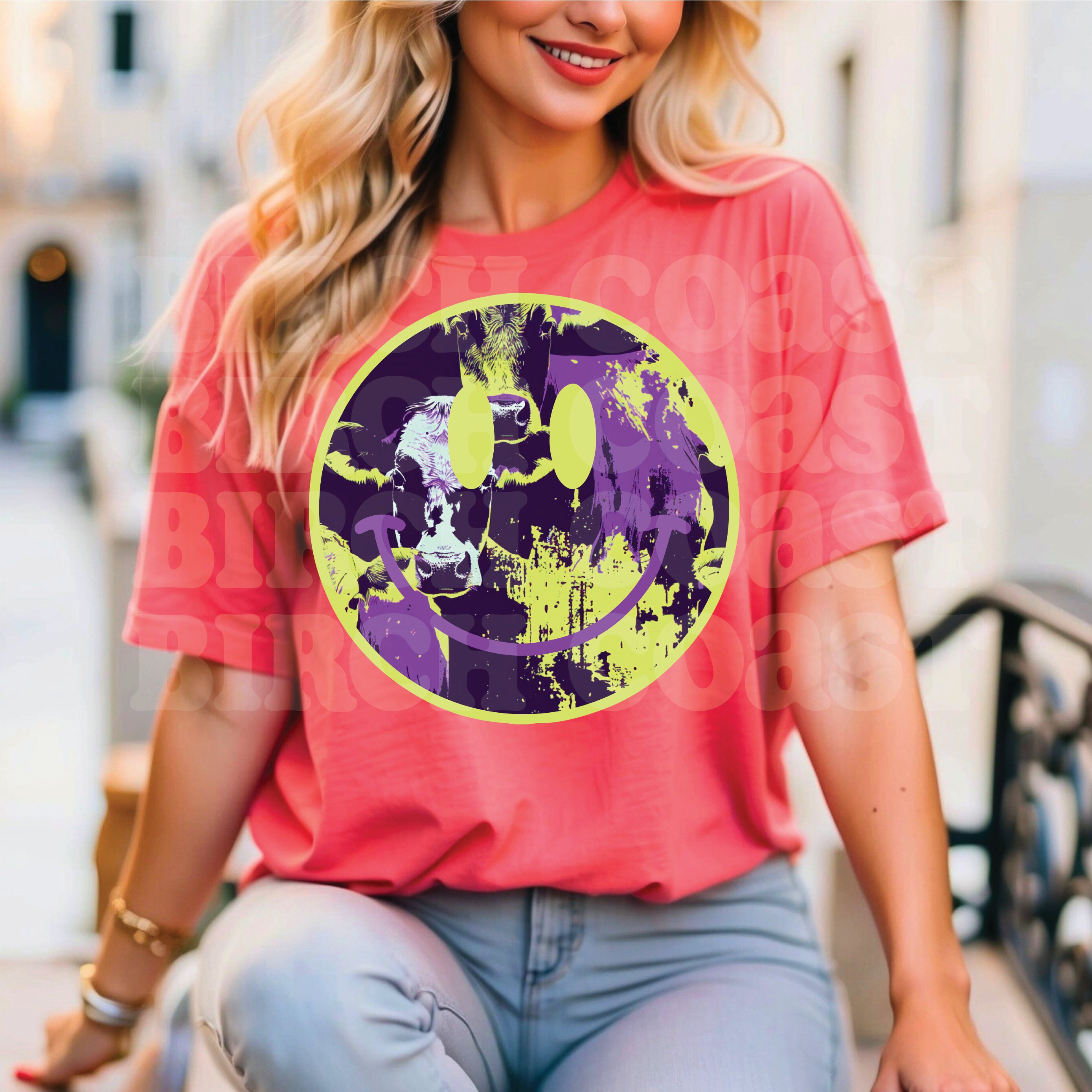 Smiley PNG Cow Print Smiley Face Png Pop Art Design Ideas Sublimation ...