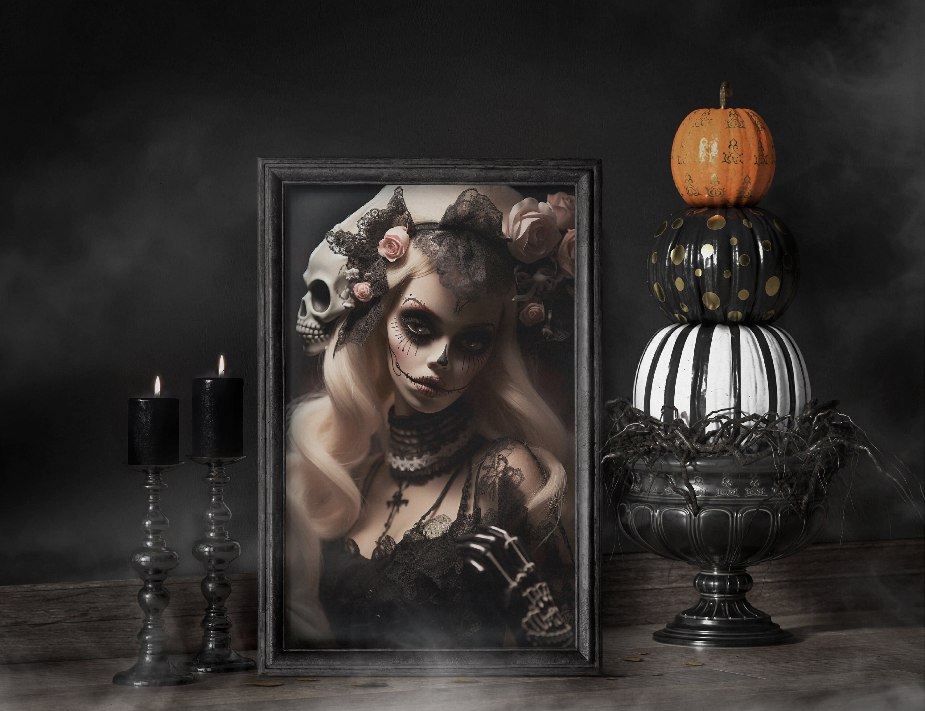Gothic Pin up Printable PNGS Gothic Decor Prints Gothic - Etsy