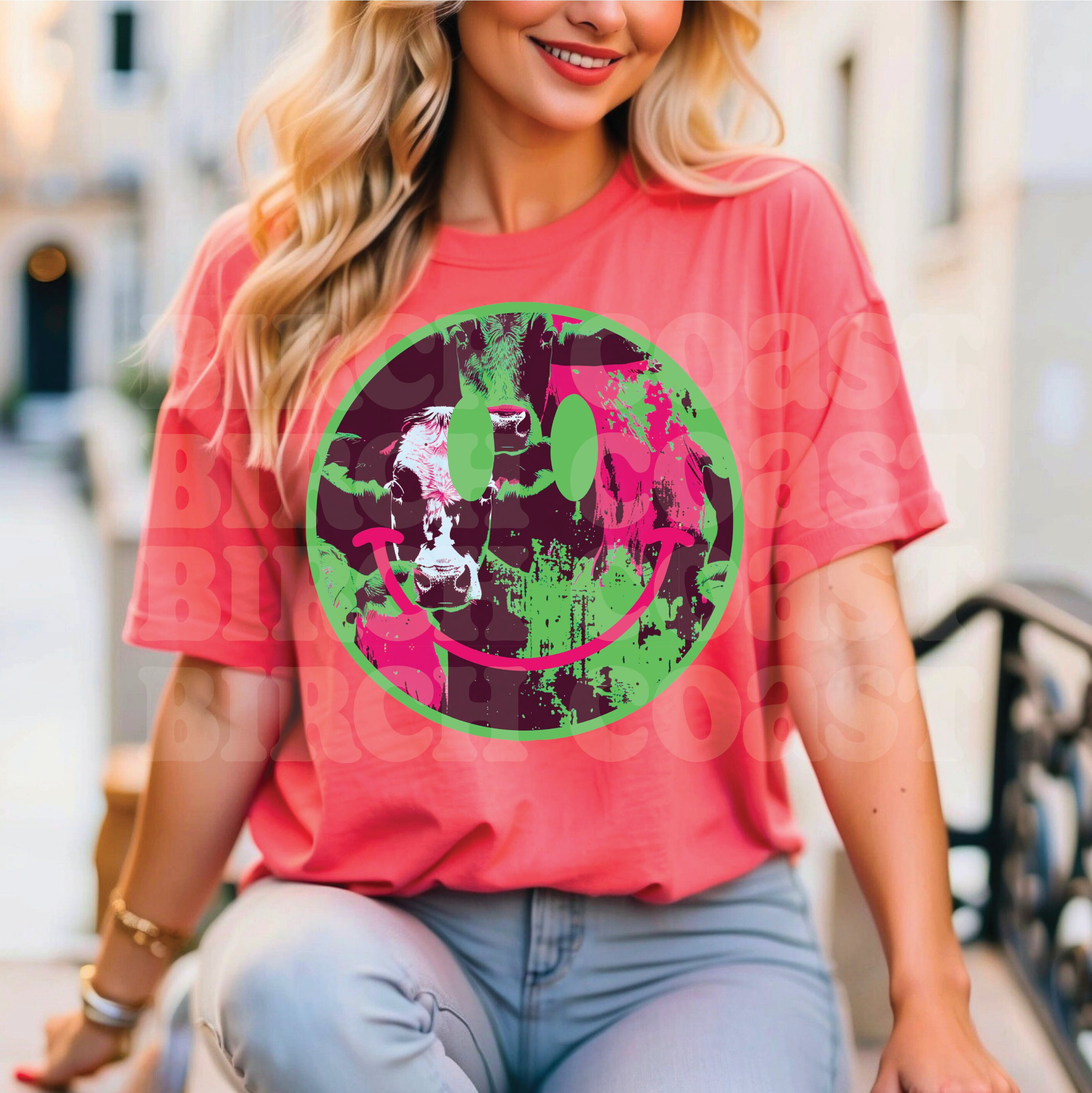 Smiley PNG Cow Print Smiley Face Png Pop Art Design Ideas Sublimation ...