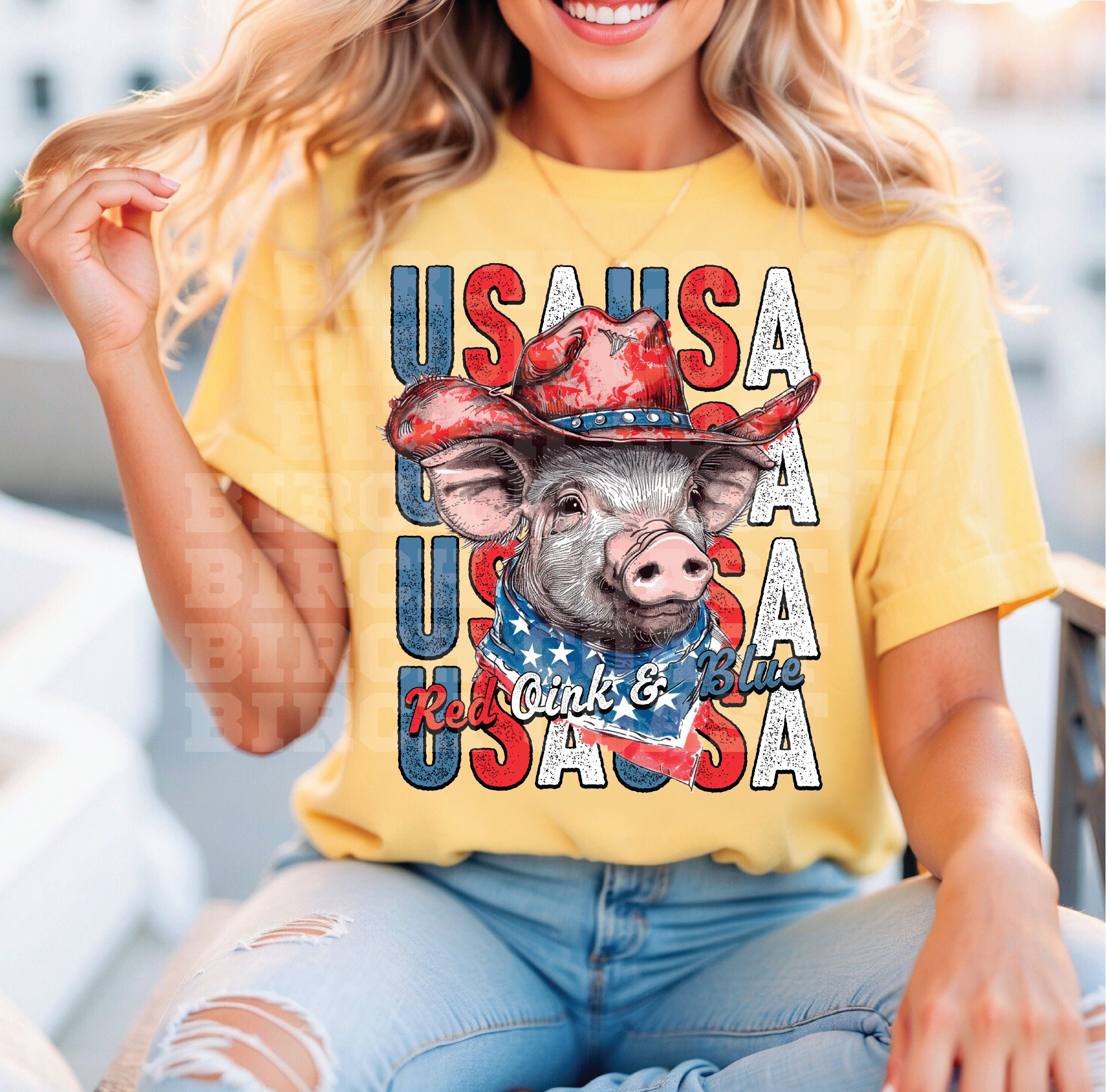 American Pig PNG, Western Png, 4th of July Png, Western 4th of July Png ...