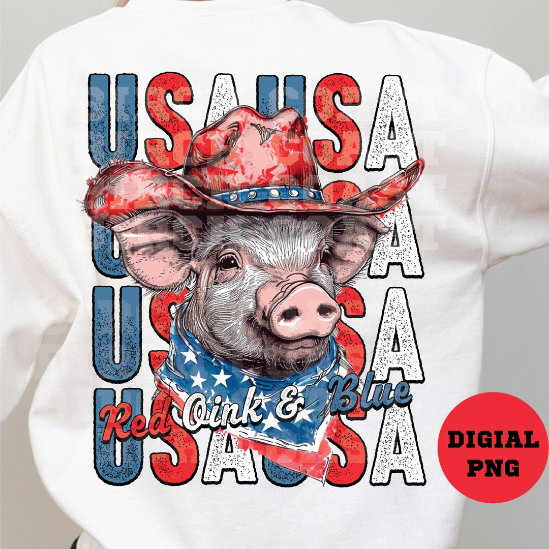 American Pig PNG, Western Png, 4th of July Png, Western 4th of July Png ...