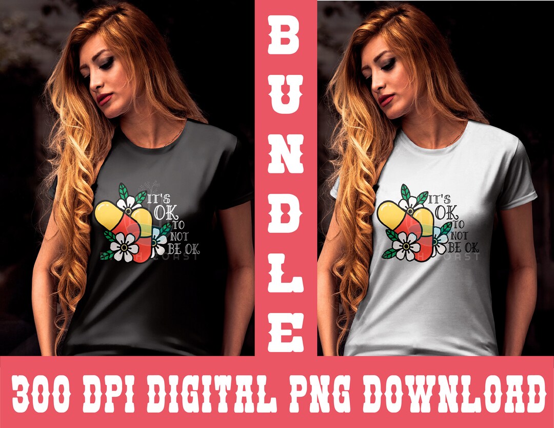 It's OK to Not Be OK Tattoo PNG Bundle, Mental Health Awareness, Street ...