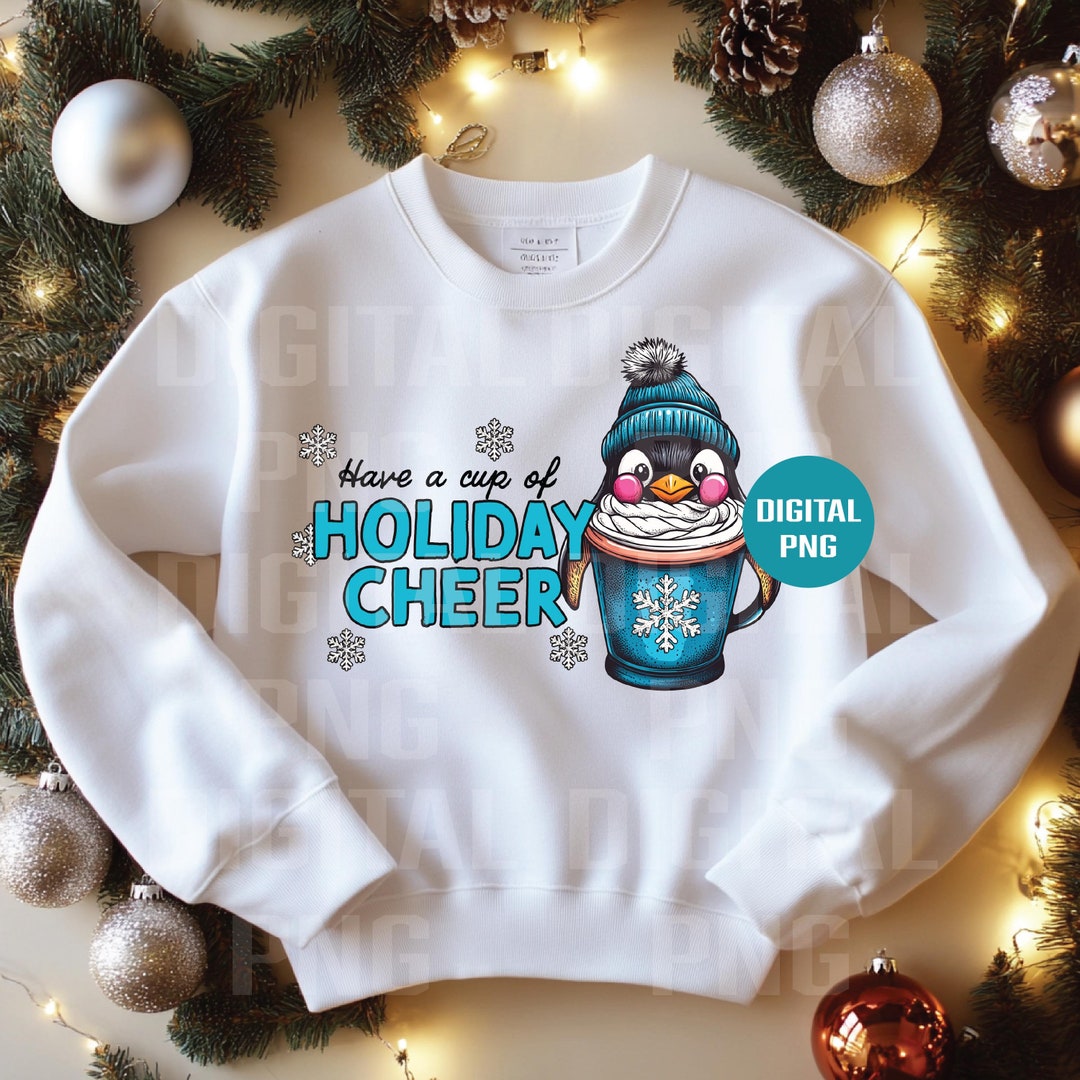 Have a Cup of Holiday Cheer Penguin PNG | Christmas Hot Cocoa Penguin ...