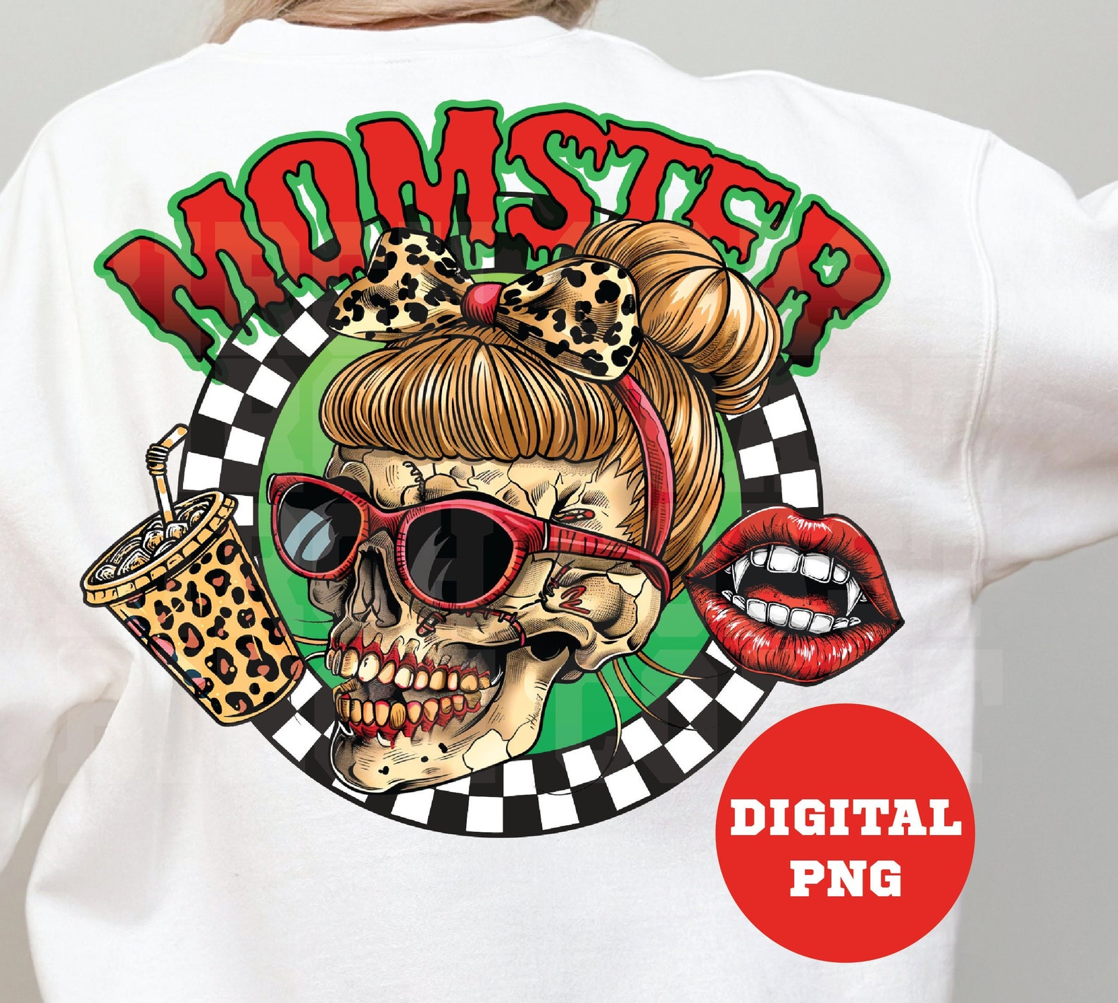 Momster Hallowen Png Mom Halloween Png Iced Coffee Png Mom Life Png Spooky Mama Mama Png