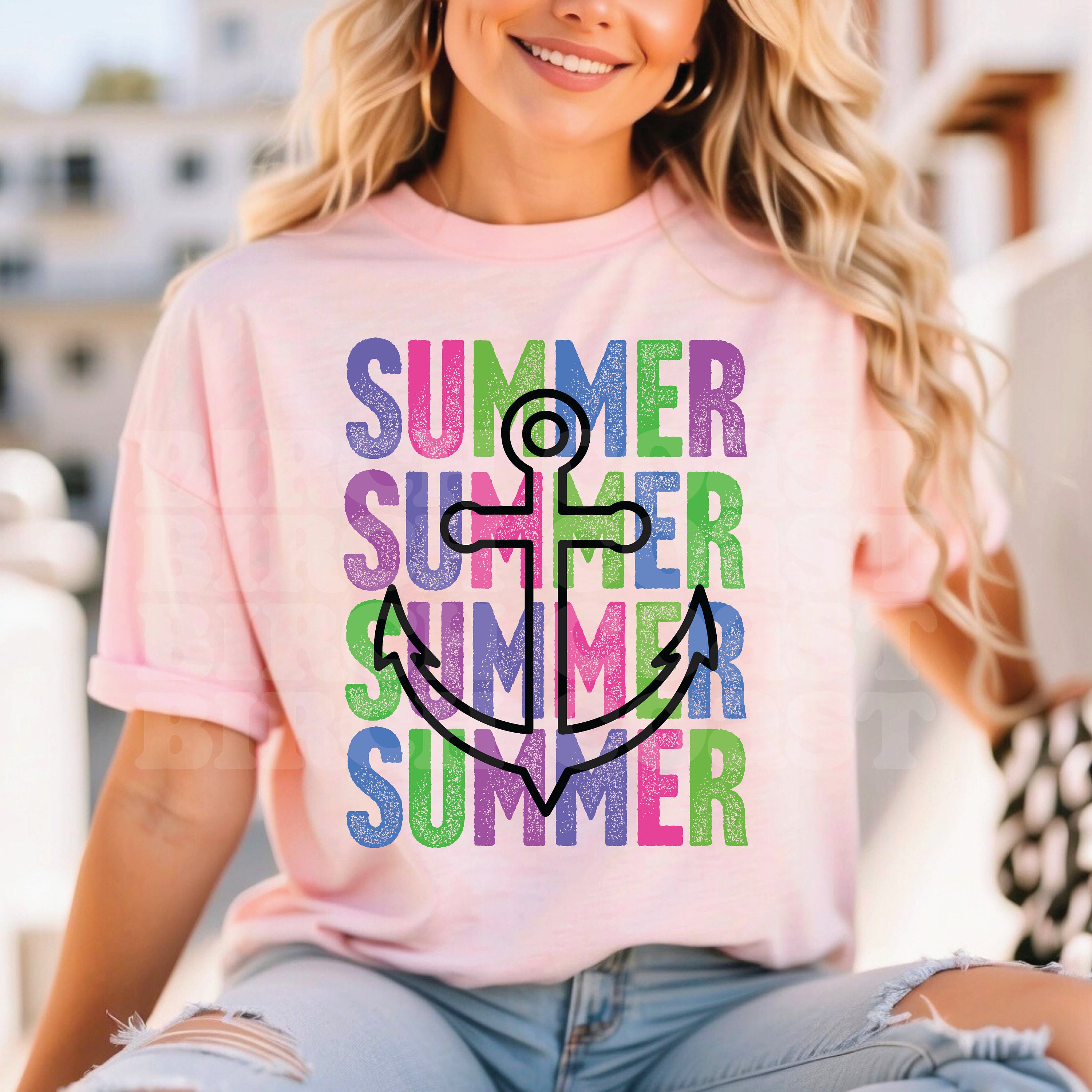 Sumnmer Sun PNG Beach Anchor PNG Summer PNG Comfort Colors Shirt ...