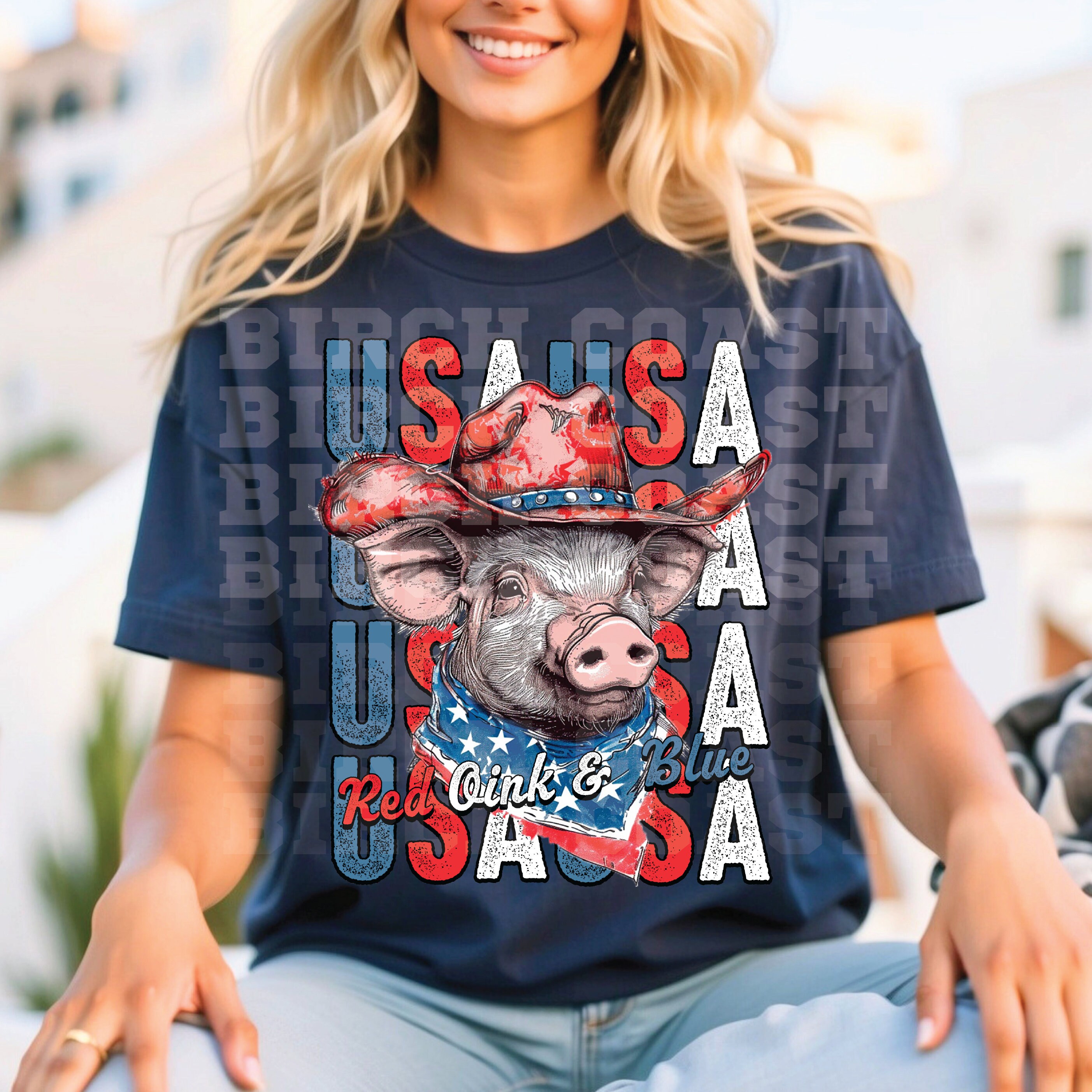 American Pig PNG, Western Png, 4th of July Png, Western 4th of July Png ...
