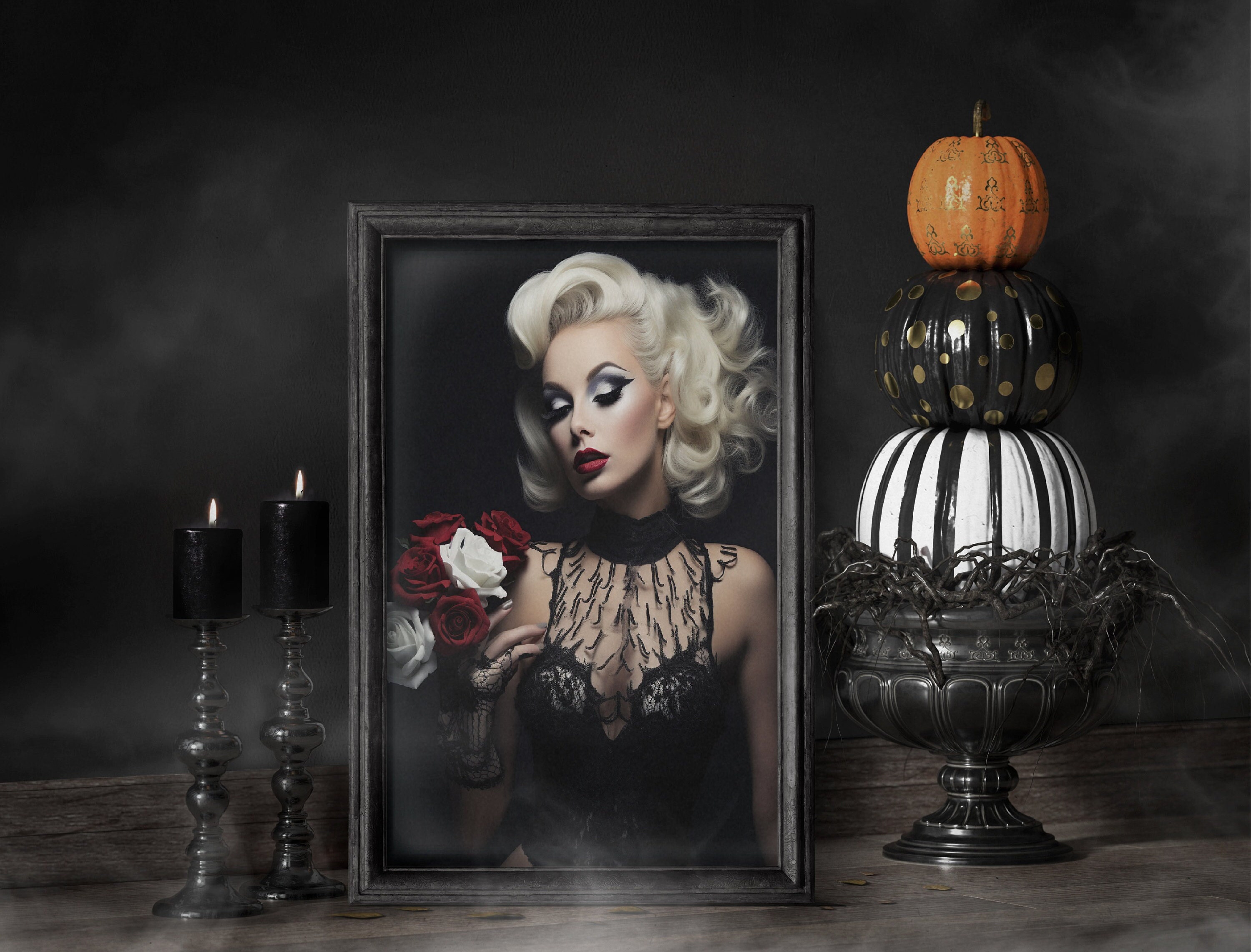 Gothic Pin up Printable PNGS Gothic Decor Prints Gothic - Etsy