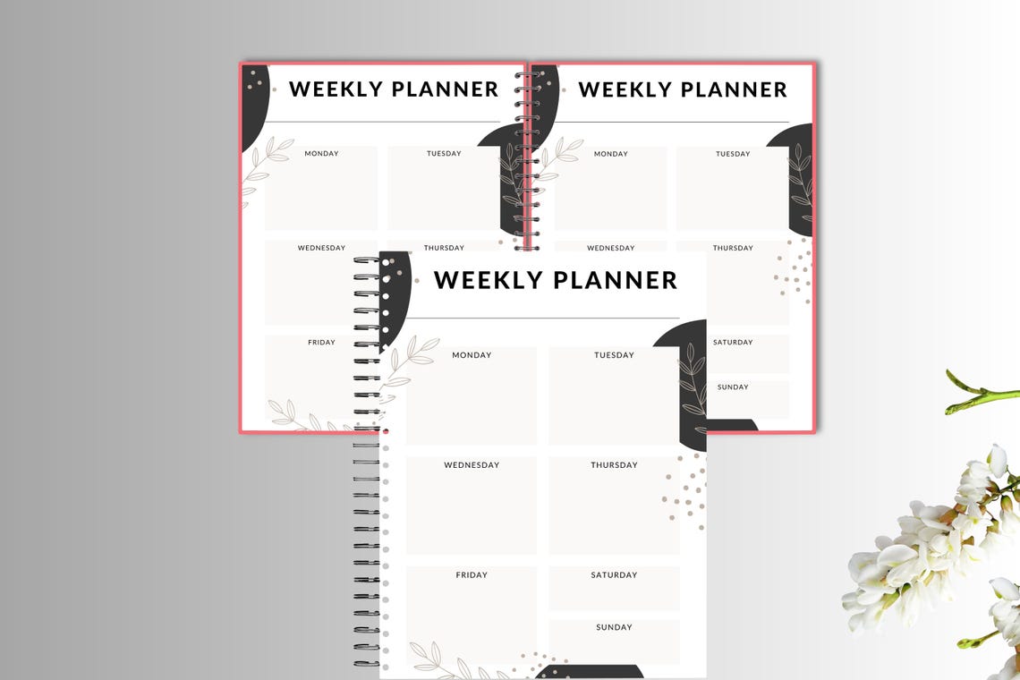 Neutral Tan Beige Weekly Planner | | Weekly Task Organizer | Simple ...