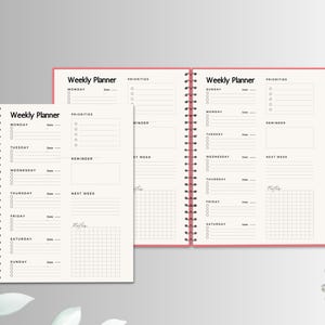 Beige Minimalist Weekly Planner | Weekly Task Organizer | Simple ...