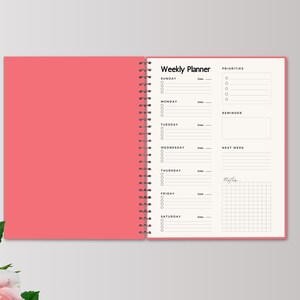 Beige Minimalist Weekly Planner | Weekly Task Organizer | Simple ...