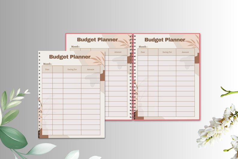 Soft Brown Simple Budget Planner | Minimalist Agenda | Budget Tracker ...