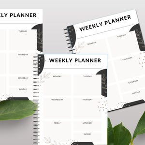 Neutral Tan Beige Weekly Planner | | Weekly Task Organizer | Simple ...