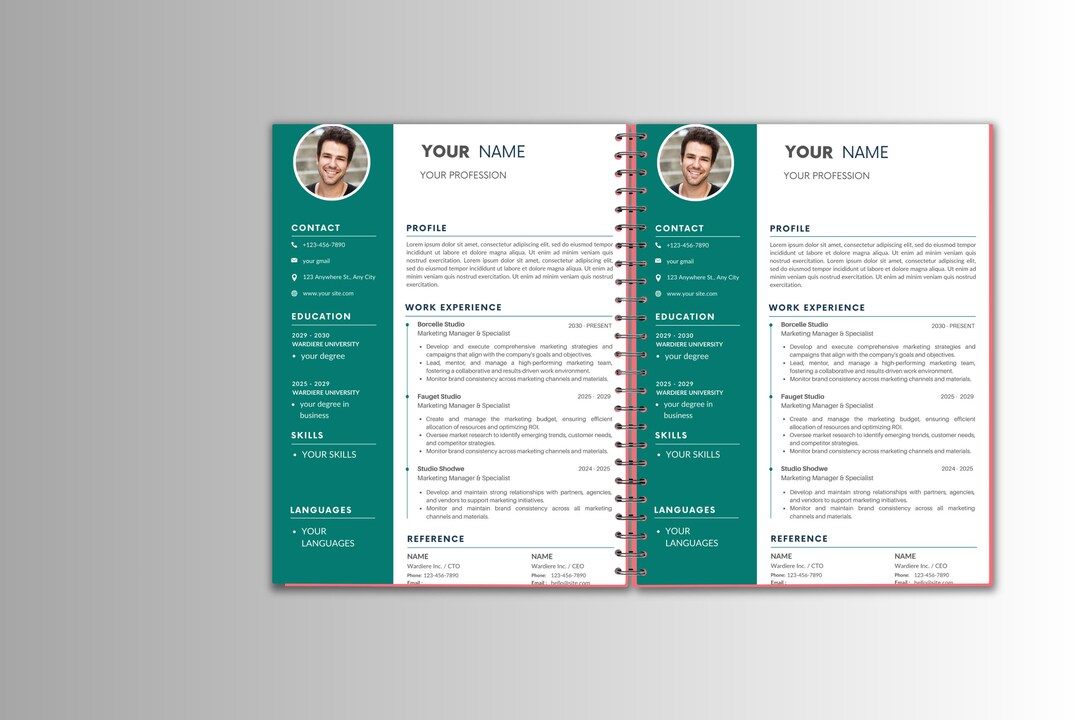 Green and White Modern Resume Template | Stylish CV Template | Digital ...