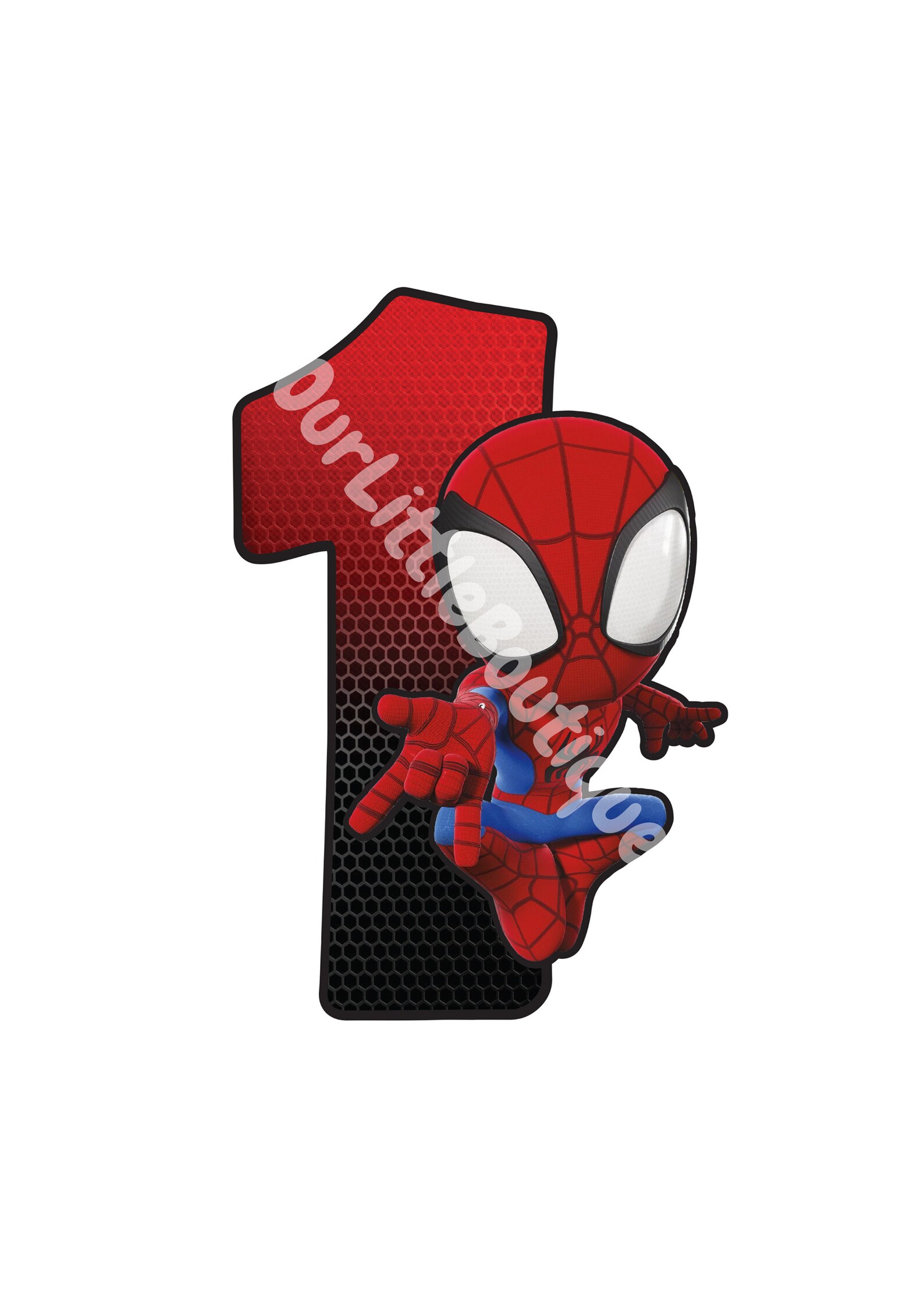 Printable Spidey 1st Birthday | Cake Topper | Digital Download | Ready ...