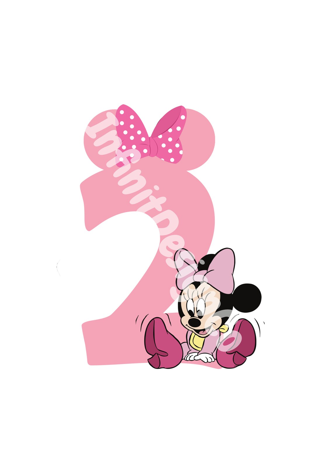 Printable PNG Minnie Mouse 2nd Birthday Digital Download Instant ...