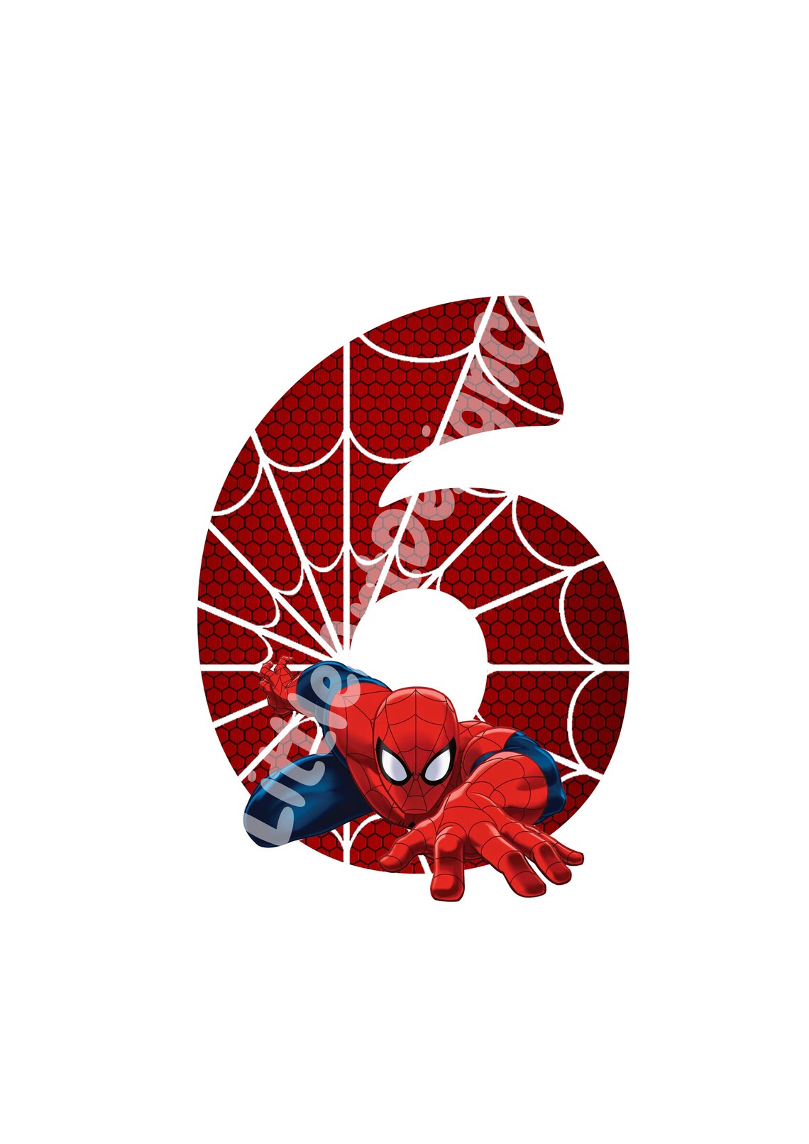 Printable Spiderman 6th Birthday Cake Topper Digital Download Ready to Print and Handcut Instant ...
