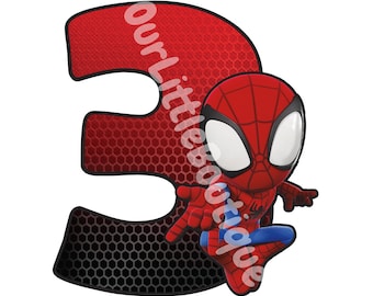 Printable Spiderman 4th Birthday Cake Topper Digital - Etsy