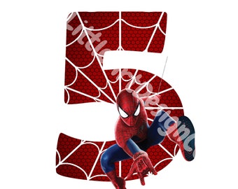 Printable Spiderman PNG Cake Topper Digital Download Ready to Print and Handcut Instant Download ...