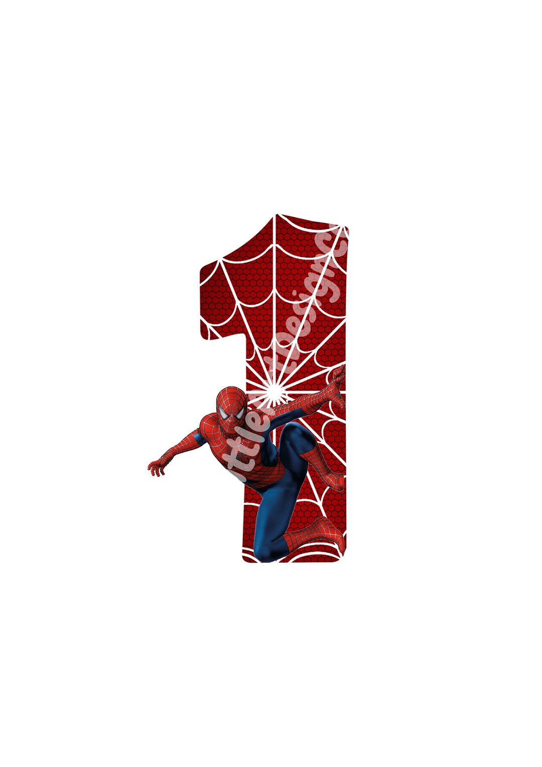 Printable Spiderman 1st Birthday | Cake Topper | Digital Download ...