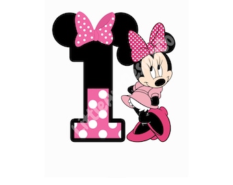 Minnie Mouse Número 1 Minnie Number 1 Etsy
