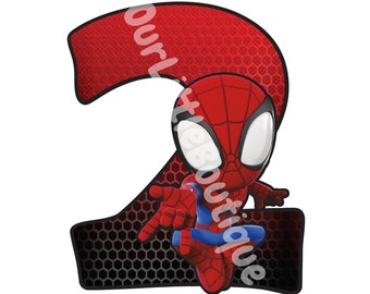 Printable Spiderman 4th Birthday Cake Topper Digital Download Ready to Print and Handcut Instant ...