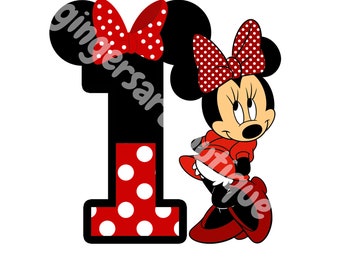 Printable PNG Minnie Mouse 6th Birthday Digital Download - Etsy