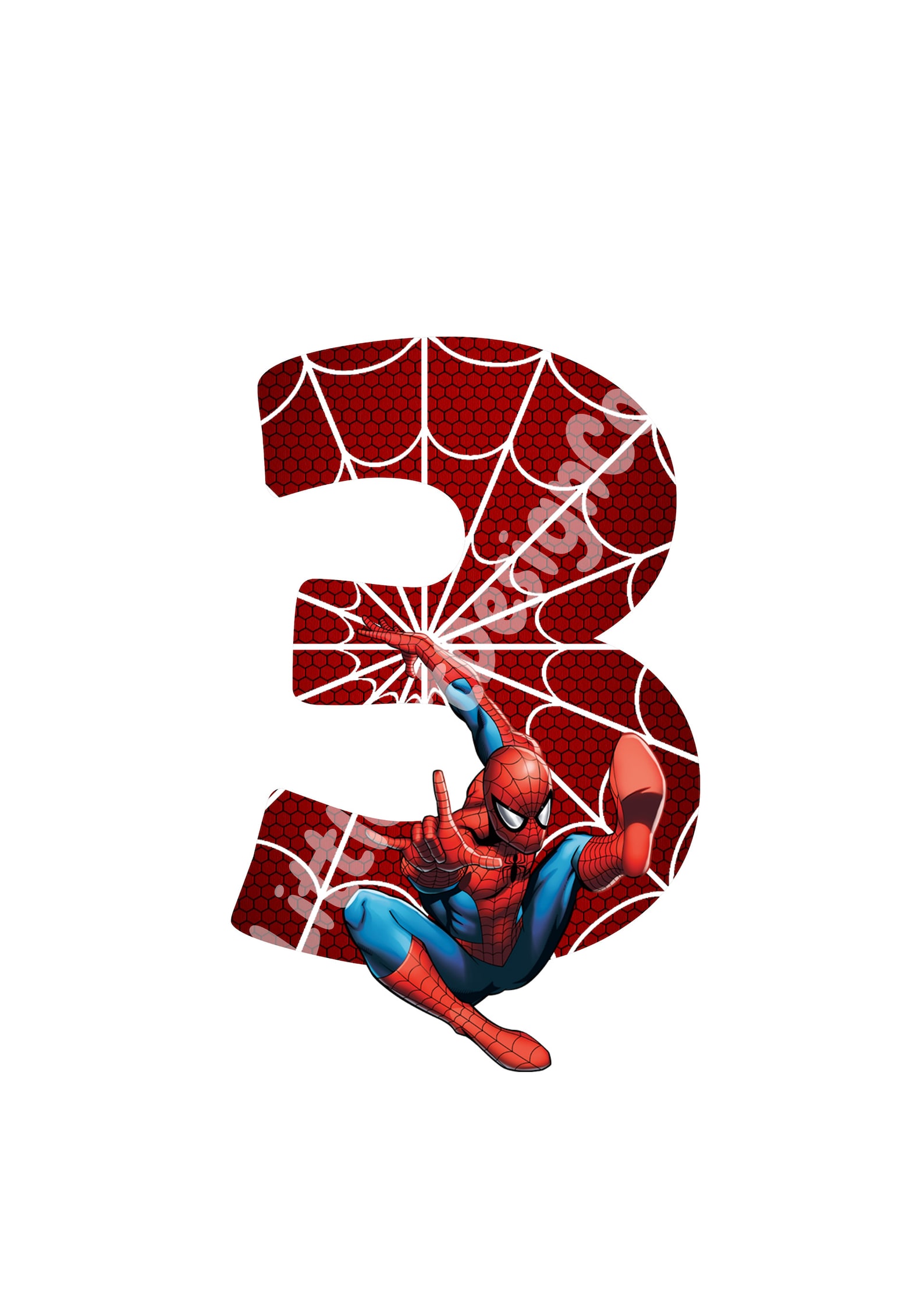 Printable Spiderman 3rd Birthday Cake Topper Digital Download Ready to Print and Handcut Instant ...