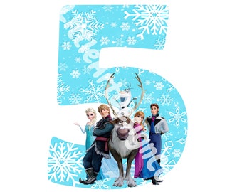 Frozen 5th Birthday Cake Topper - Etsy UK