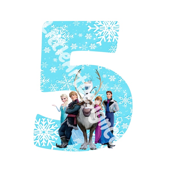 Frozen 5th Birthday Topper - Etsy