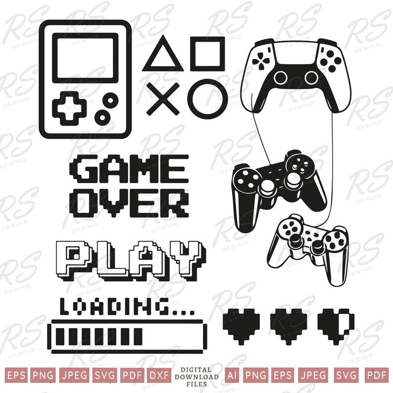 Retro Game Console SVG Bundle, Console Clipart Digital Download, Game ...