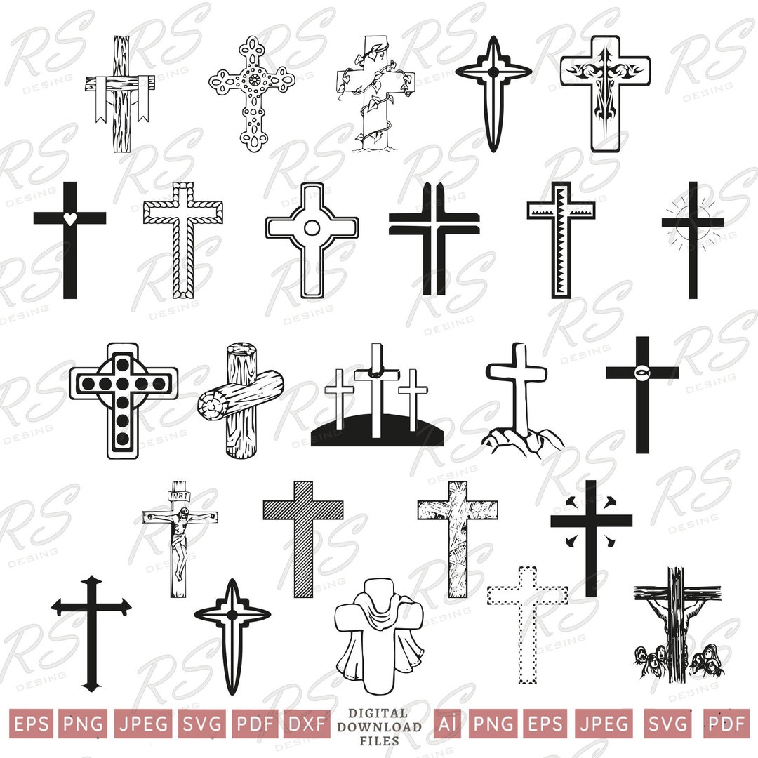 Cross Svg Bundle, Jesus Cross Svg File, Cross Svg Cut File, Cross ...